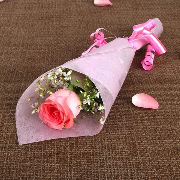 Pink Imported Single Rose | Send Gifts To Pakistan | Giftoo No-1 Gift ...